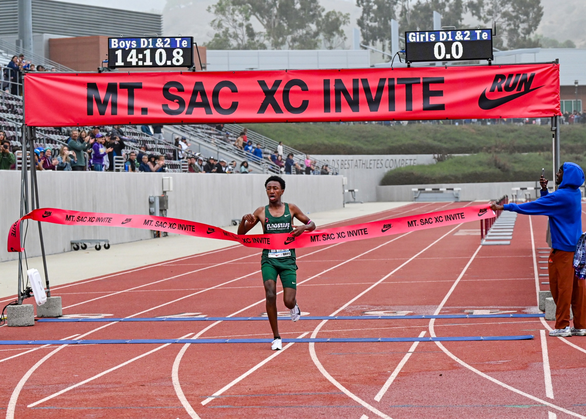 Yohanes Van Meerten of Flagstaff rolls to 14:10.1 at Mt. SAC ...